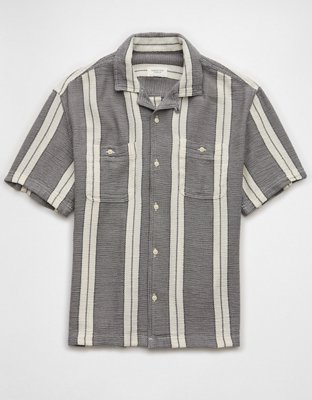 AE Striped Button-Up Poolside Shirt