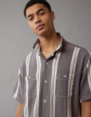 AE Striped Button-Up Poolside Shirt