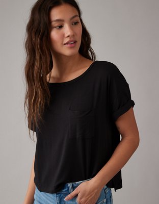 Ae Soft And Sexy Oversized Pocket T Shirt