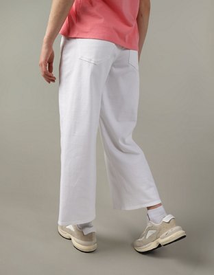 AE Wide-Leg Crop Jean Holgado Cintura Super Alta | American Eagle