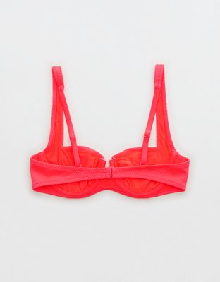 Aerie Shine Pique Wide Strap Unlined Underwire Bikini Top