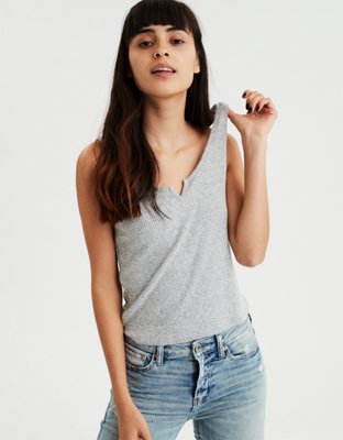 AE Plush Notch Front Tank Top