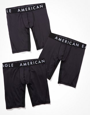 Aeo Mens Solid 9 Flex Boxer Brief 3 Pack