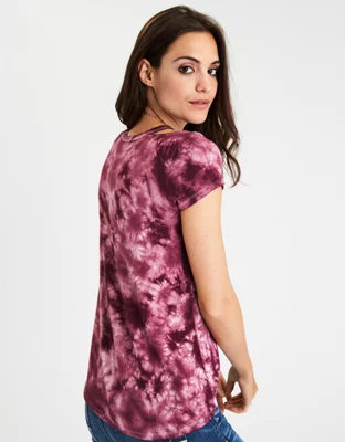 Aeo Soft And Sexy Shoulder Cutout T Shirt