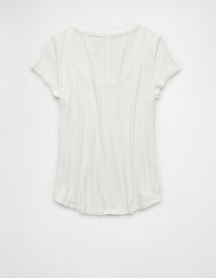 Ae Soft And Sexy Scoop Neck Ribbed T Shirt