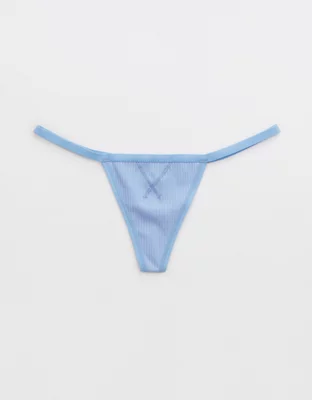 Aerie Cotton Ultra Low Rise String Thong Underwear