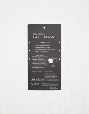 Kitsch Cotton Face Mask 3-Pack