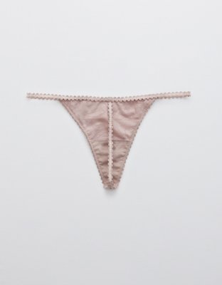 Aerie Cheetah Lace String Thong Underwear