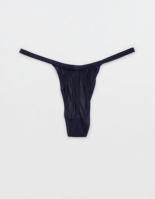 Aerie Mesh Ruched String Thong Underwear