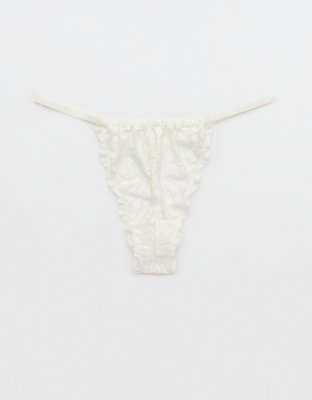 Show Off Hibiscus Lace Ruched String Thong Underwear