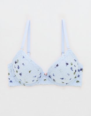 Show Off Vintage Lace Plunge Push Up Bra | Aerie