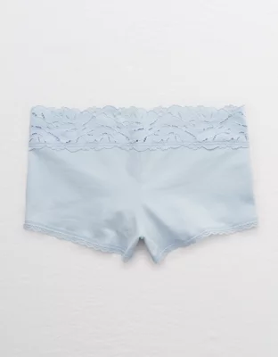 Aerie Palm Lace Cotton Boyshort Underwear