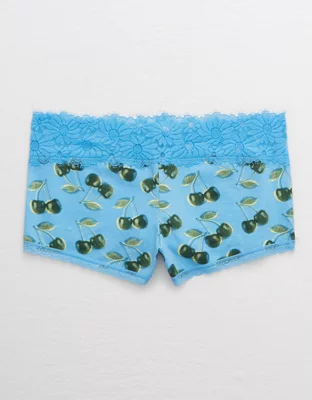 Aerie Cotton Lace Trim Boyshort Underwear