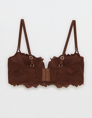 Aerie Real Power Balconette Poppy Lace Bra