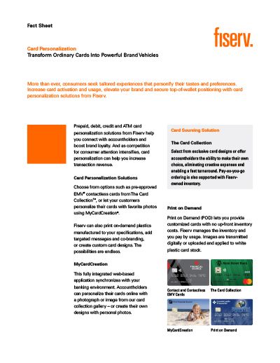 Engage Accountholders With Card Personalization | Fiserv