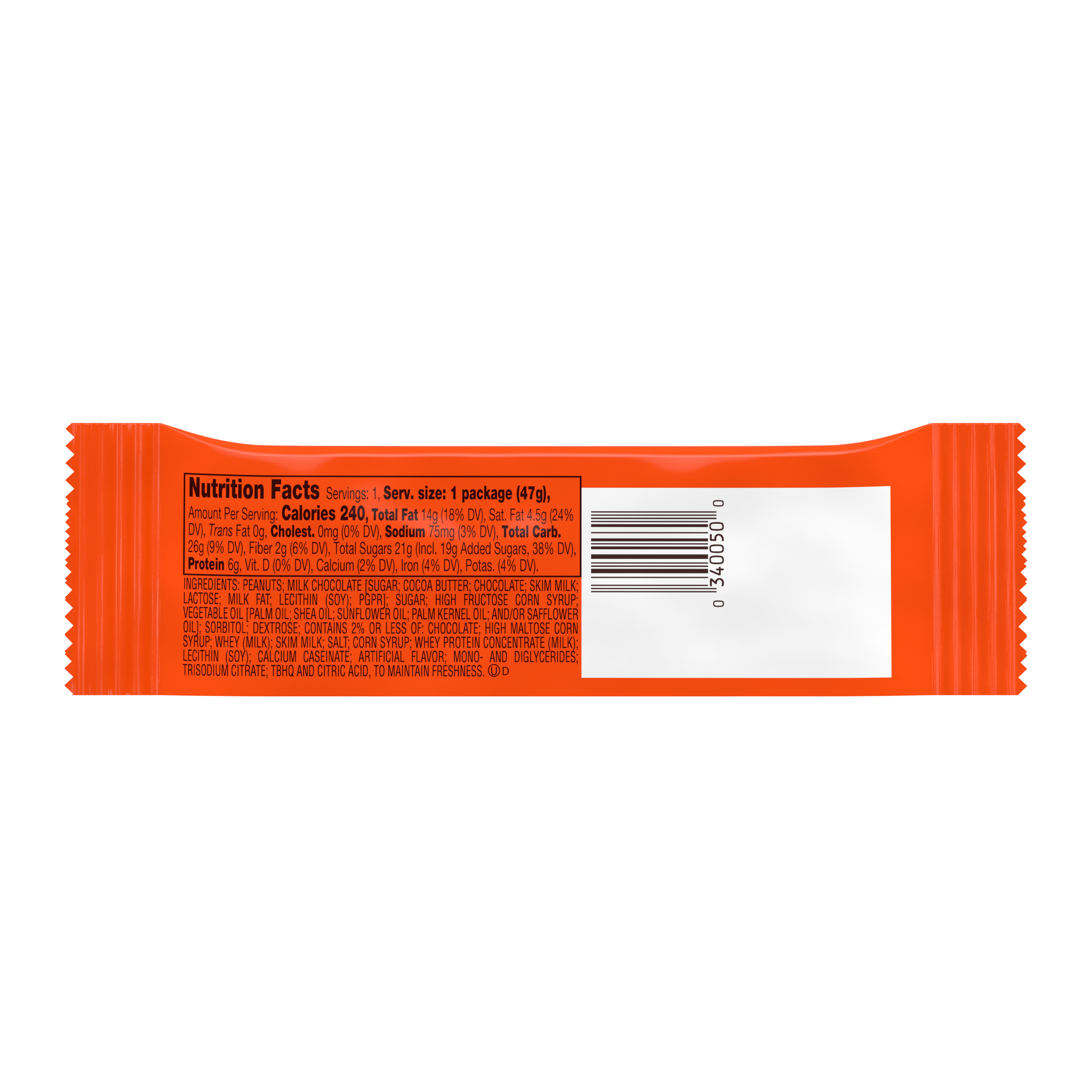 REESE'S NUTRAGEOUS Milk Chocolate Peanut Butter Candy Bar, 1.66 oz