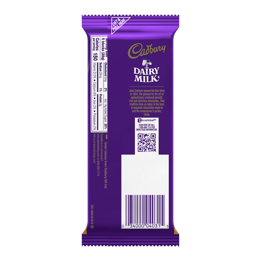 CADBURY DAIRY MILK Roast Almond Candy Bar, 3.5 oz