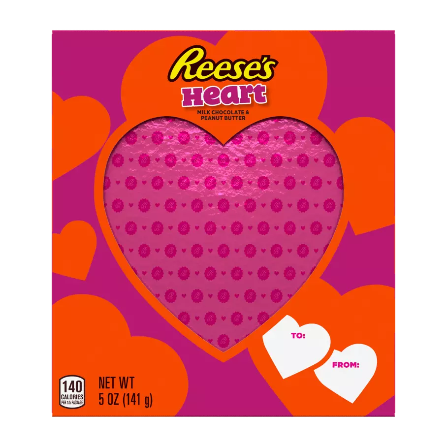 REESE'S Milk Chocolate Peanut Butter Heart, 5 oz box