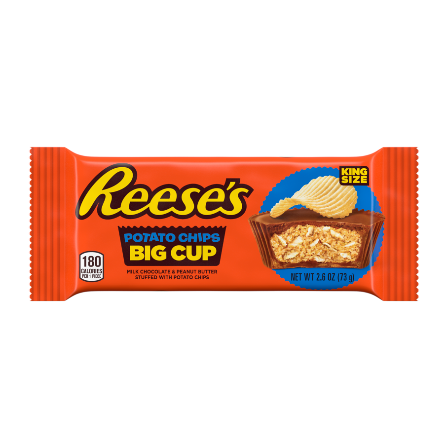 Reeses Big Cup With Potato Chips King Size Peanut Butter Cups 2 6 Oz