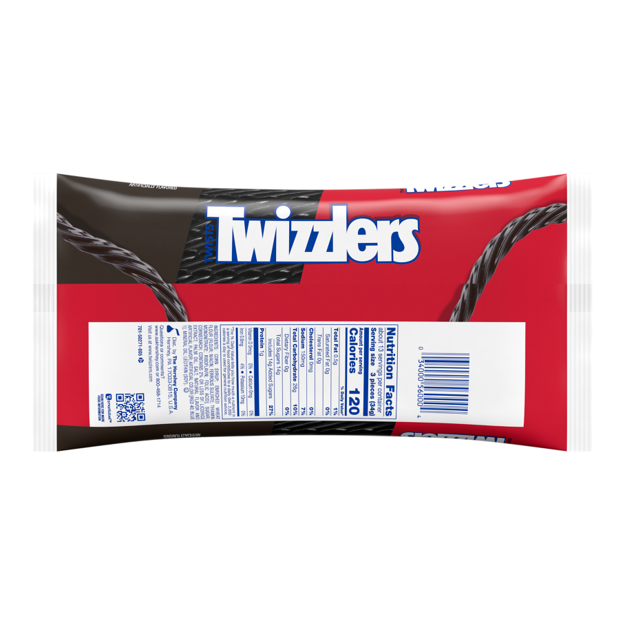TWIZZLERS Twists Black Licorice Candy, 16 oz bag TWIZZLERS Twists Black Licorice Candy, 16 oz bag