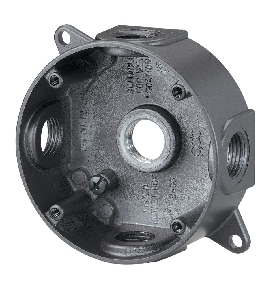 Red Dot Outdoor Round Box 5 x 1/2 In. Hole, Bronze | The Home Depot Canada