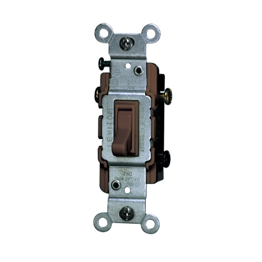 Leviton 3 Way Toggle Switch, Brown | The Home Depot Canada