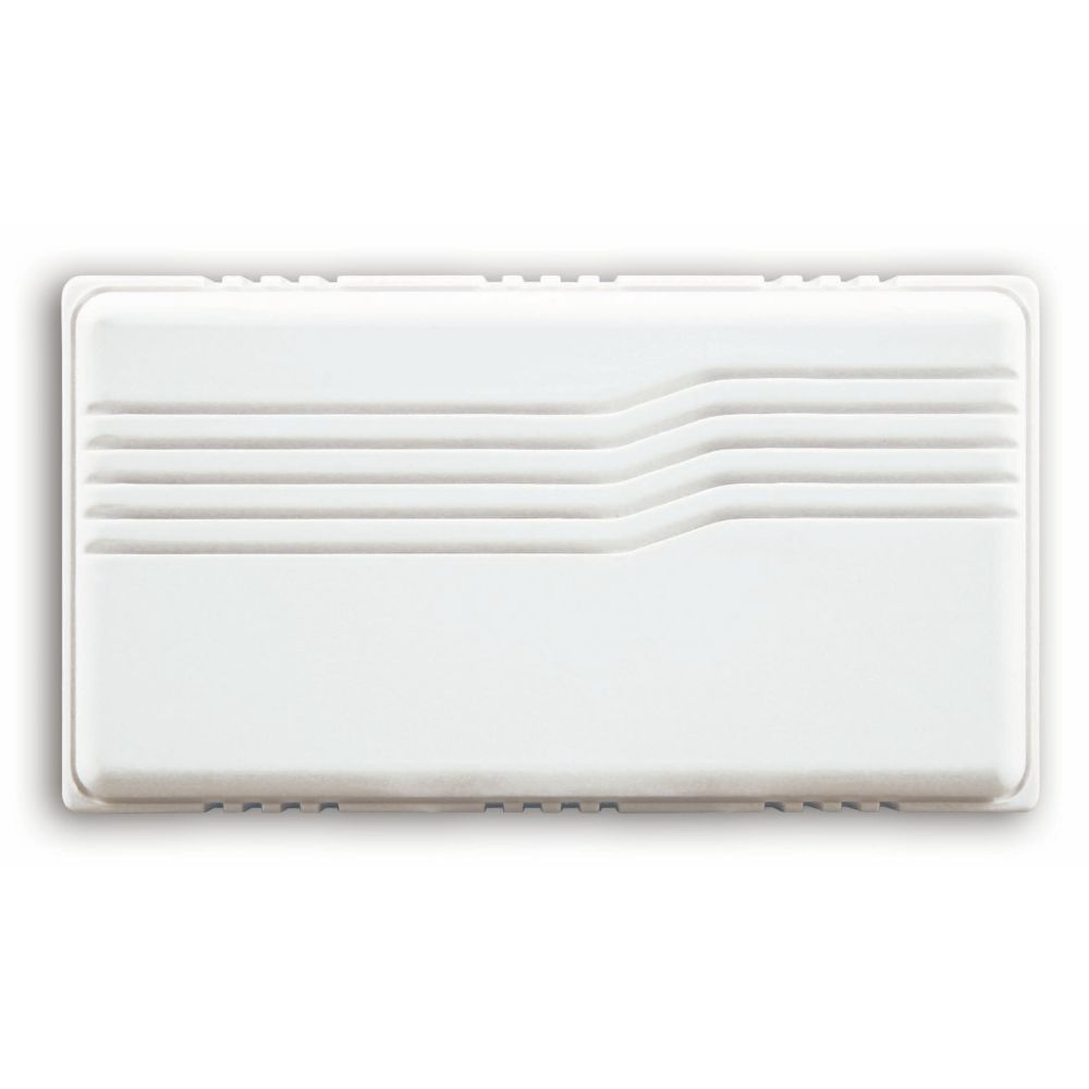 Hampton Bay Basic Wired White Covered Door Chime With Horizontal Lines ...