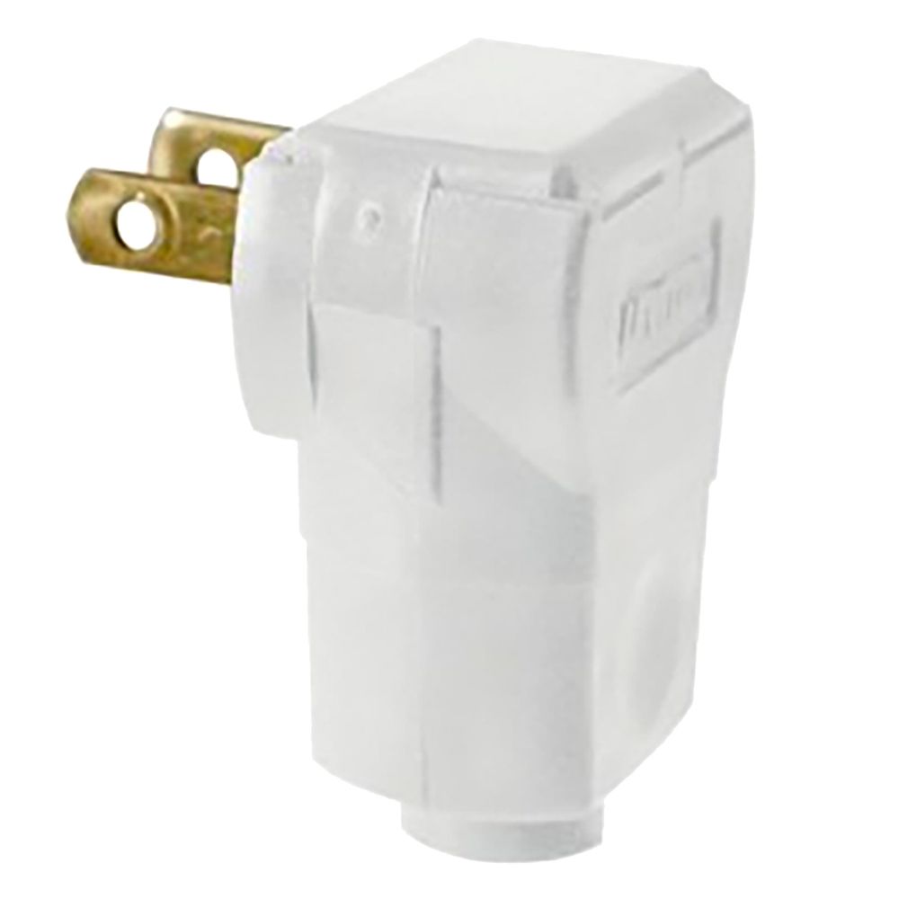 Leviton Easy Wire Angle Plug, White | The Home Depot Canada