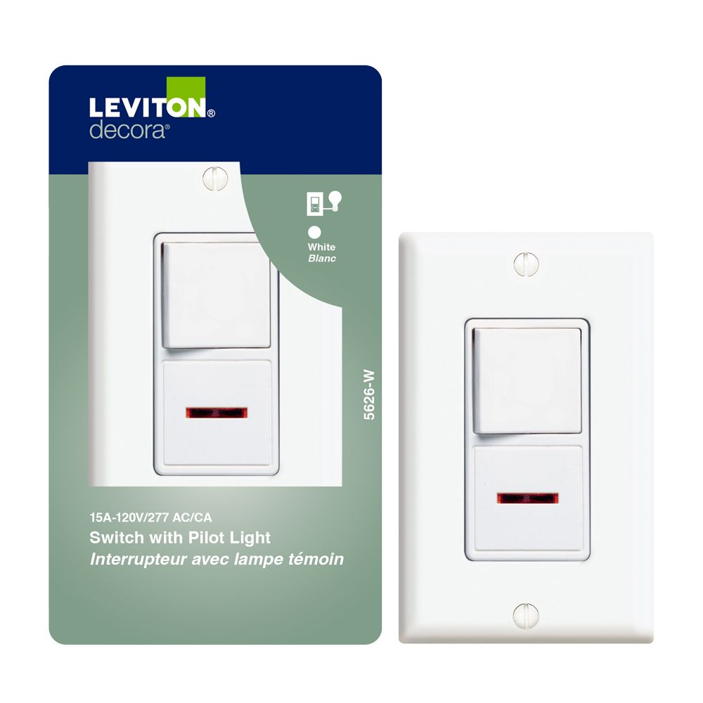 Leviton Decora Combination Switch/Pilot, White | The Home Depot Canada