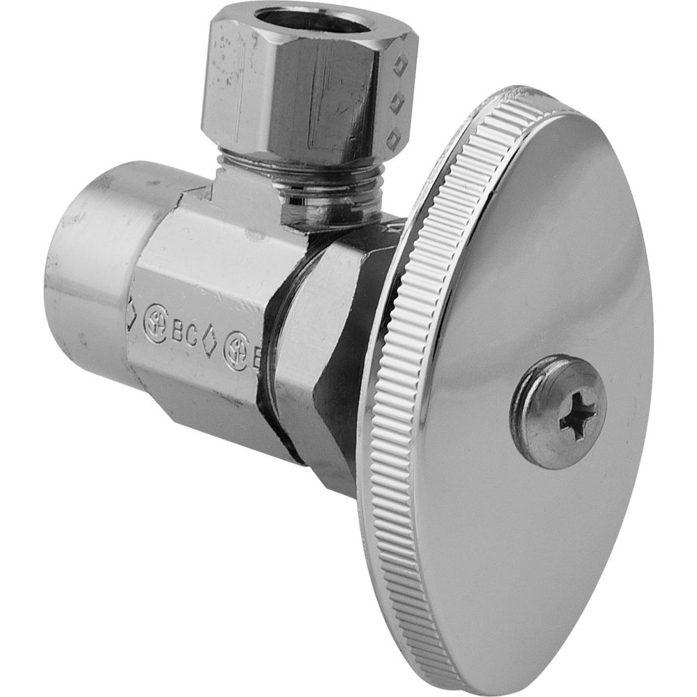 BrassCraft Angle Valve 1/2 Inch Nominal Sweat X 3/8 Inch Od Compression ...