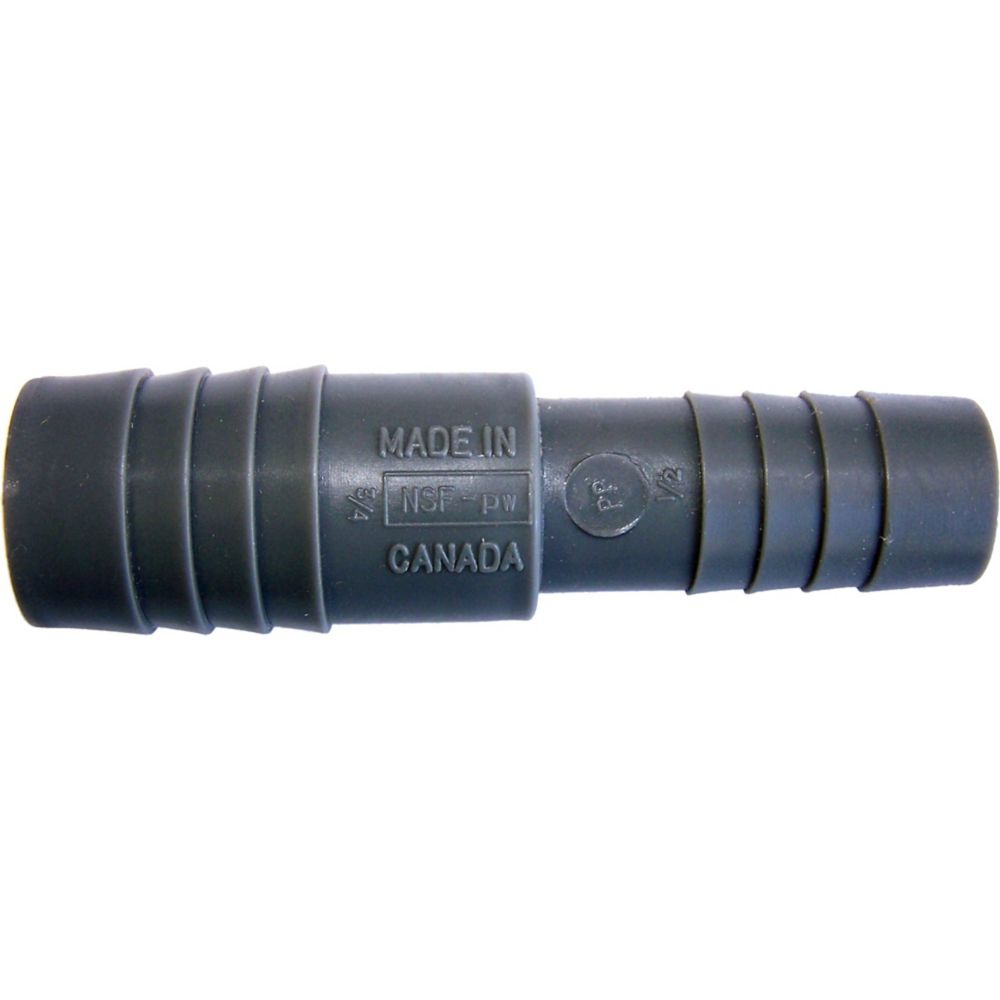 Pro-Connect Poly Reducing Coupling - 3/4 Inch Insert X 1/2 Inch ...
