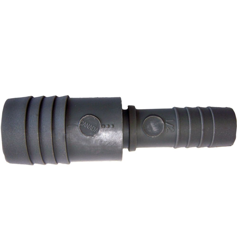 Pro-Connect Poly Reducing Coupling - 1 Inch Insert X 1/2 Inch Reducing ...