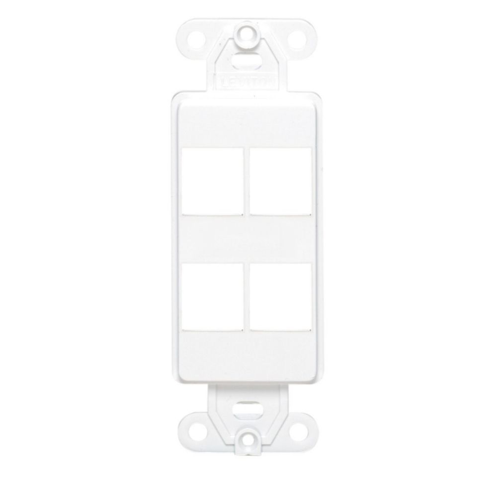 Leviton QuickPort Decora Insert, 4-Port, White | The Home Depot Canada