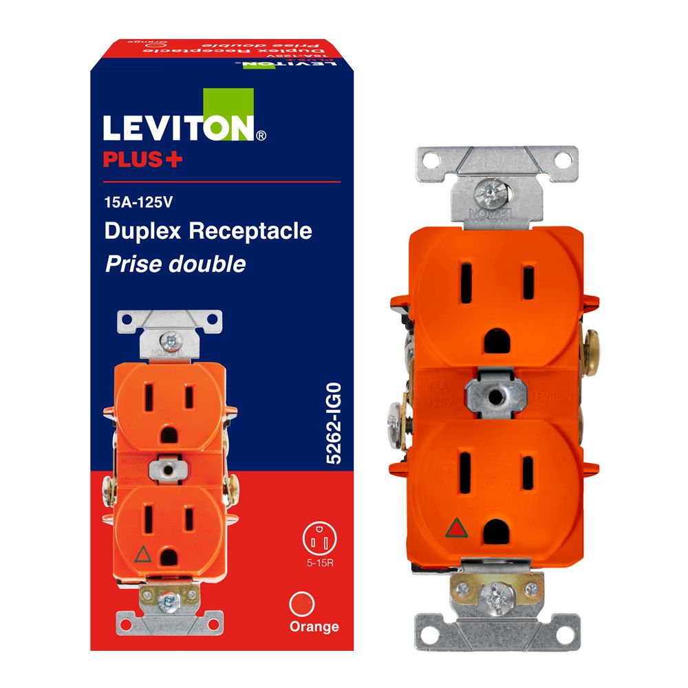 Leviton Prise Double De Qualité Spécifiée, Orange | Home Depot Canada