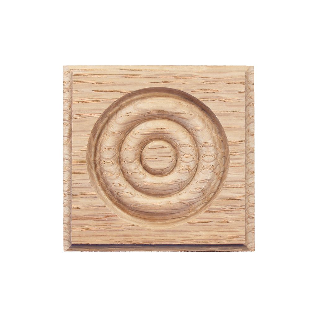 Alexandria Moulding Oak Corner Block 7/8 In. x 2-3/4 In. x 2-3/4 In ...