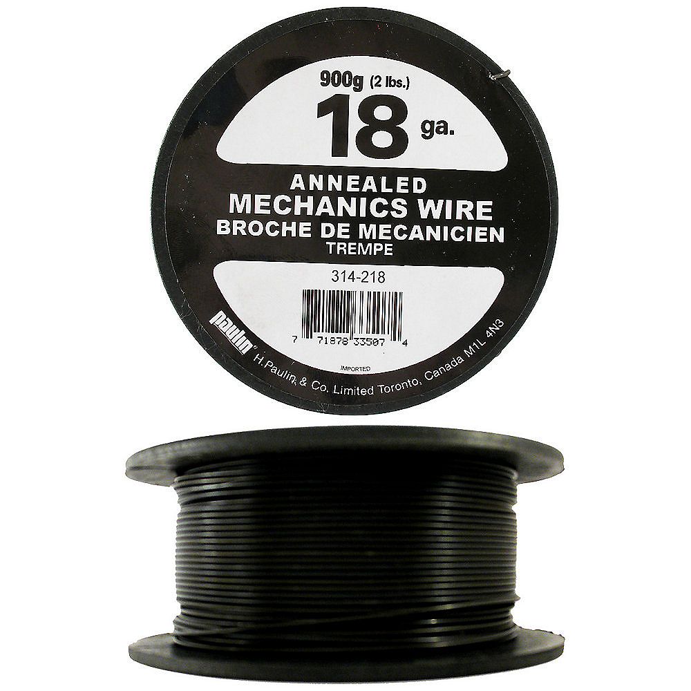 Paulin 2-Lb 18-Ga. Annealed Mechanics Wire in Black - 1pk | The Home ...