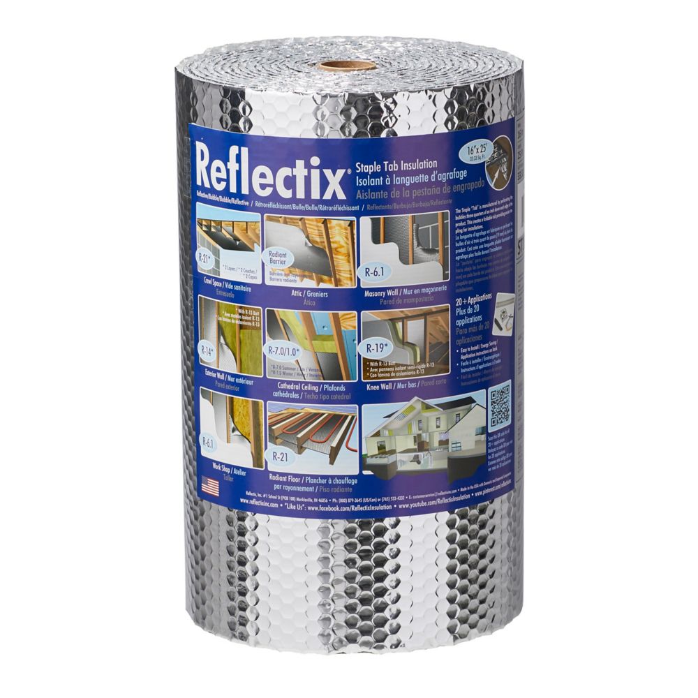 Reflectix 16-inch x 25 ft. Double Reflective Insulation with Staple Tab ...