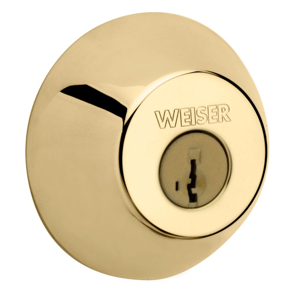 Weiser Brass Single Cylinder Deadbolt | The Home Depot Canada