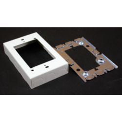 Legrand Wiremold Receptacle, Plate & Box Kit Metal White | The Home ...