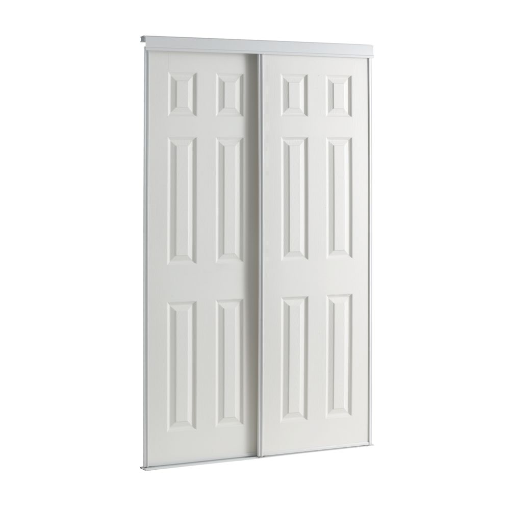 Veranda 72-inch White Framed 6-Panel Sliding Door | The Home Depot Canada
