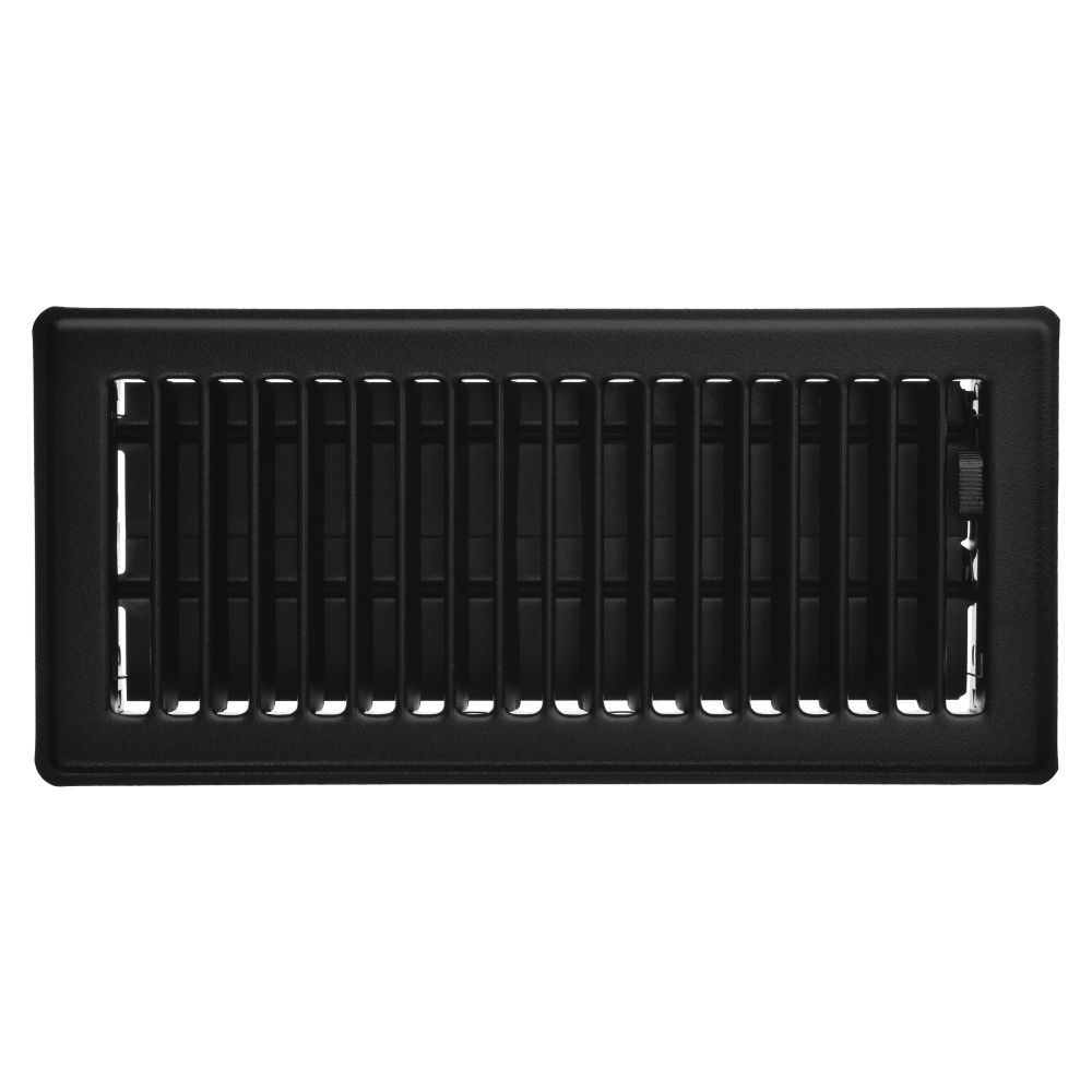 HDX 4 inch x 10 inch Floor Register - Matt Black | The Home Depot Canada