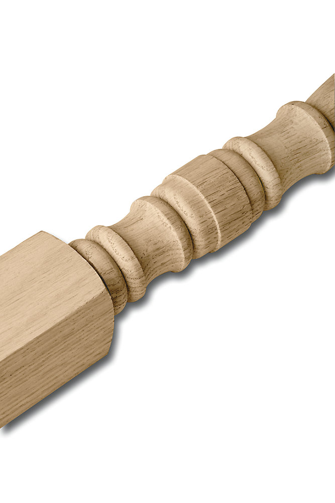 Alexandria Moulding Oak Turned Baluster 1 3 4 In X 1 3 4 In X 32 In alexandria-moulding-oak-turned-baluster-1-3-4-in-x-1-3-4-in-x-32-in