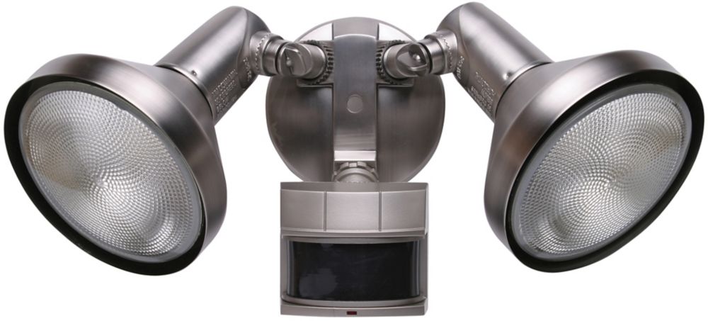 Heath Zenith 240 Degree PAR Motion Sensing Security Light - Brushed ...
