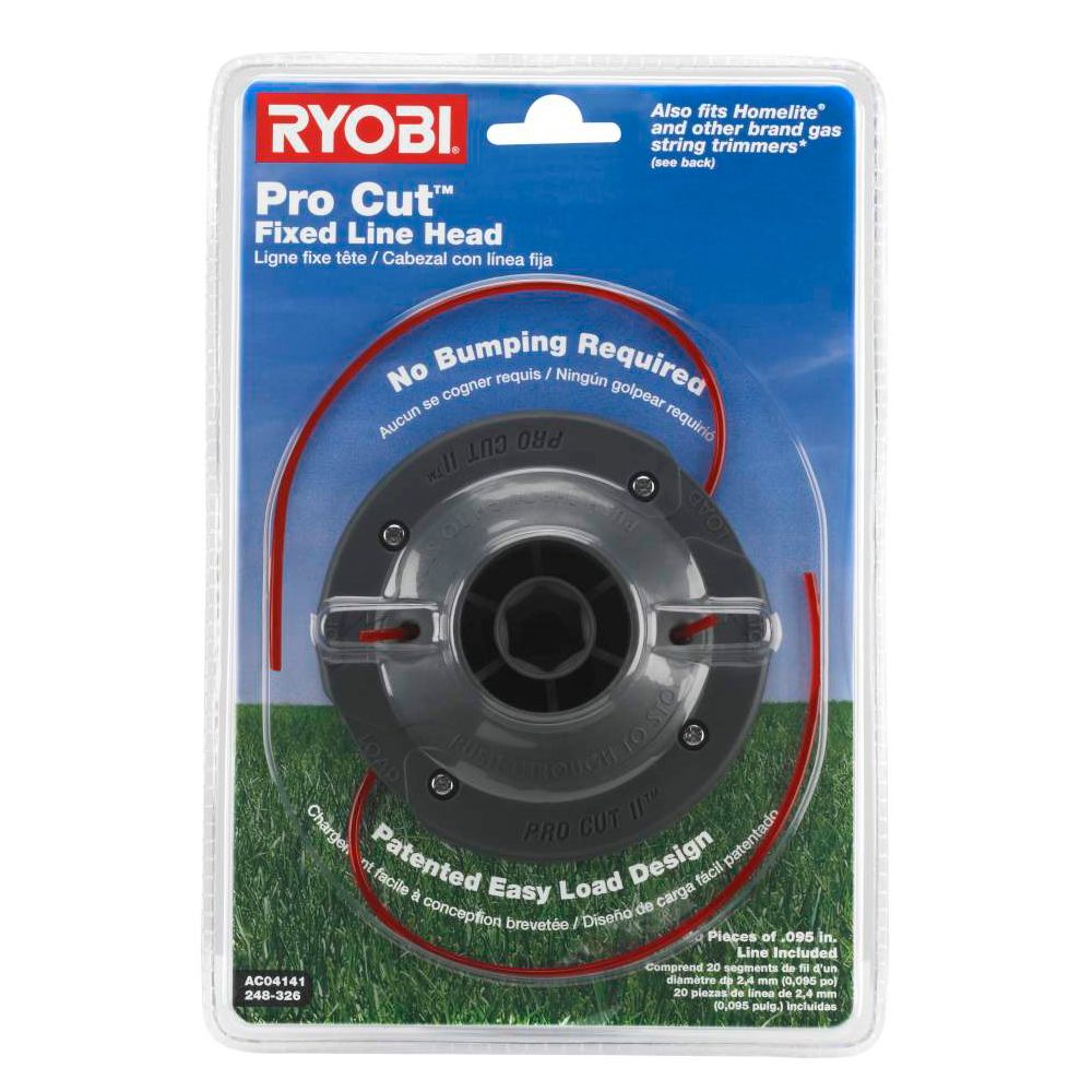 RYOBI Universal Pro Cut II 0.095 in. Fixed Line String Head | The Home ...