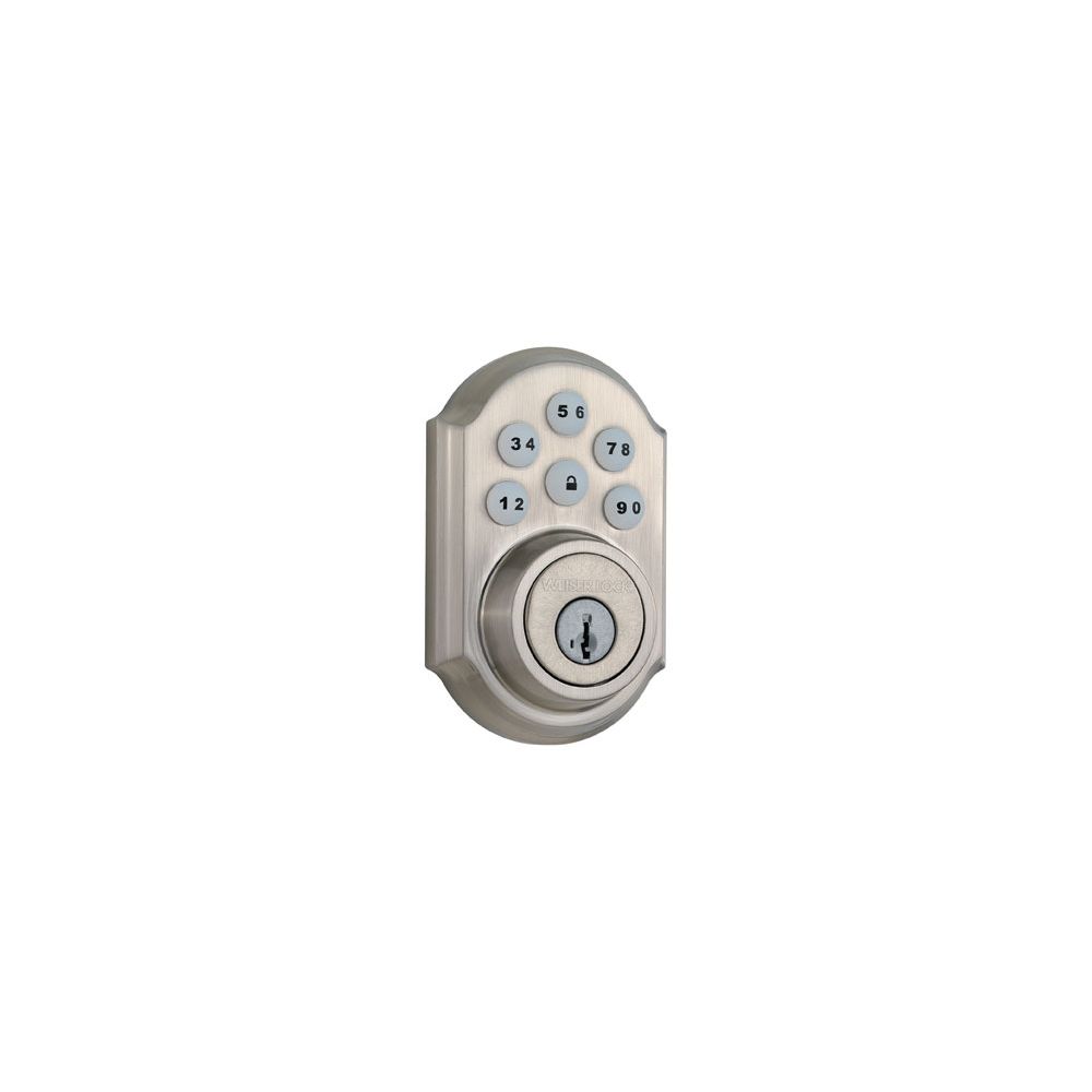 Weiser SmartCode 5 Satin Nickel Keyless Entry Deadbolt | The Home Depot ...