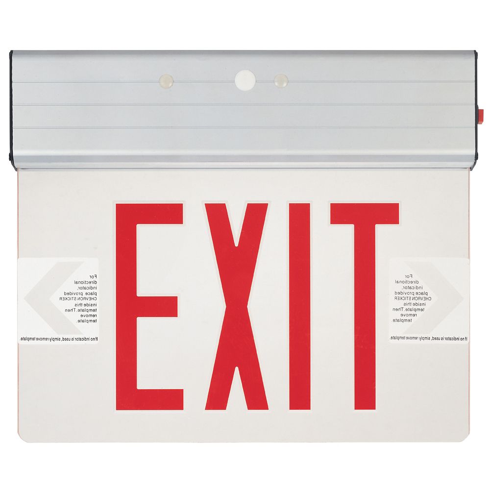LED Edge-Lit Exit Sign with Battery Backup