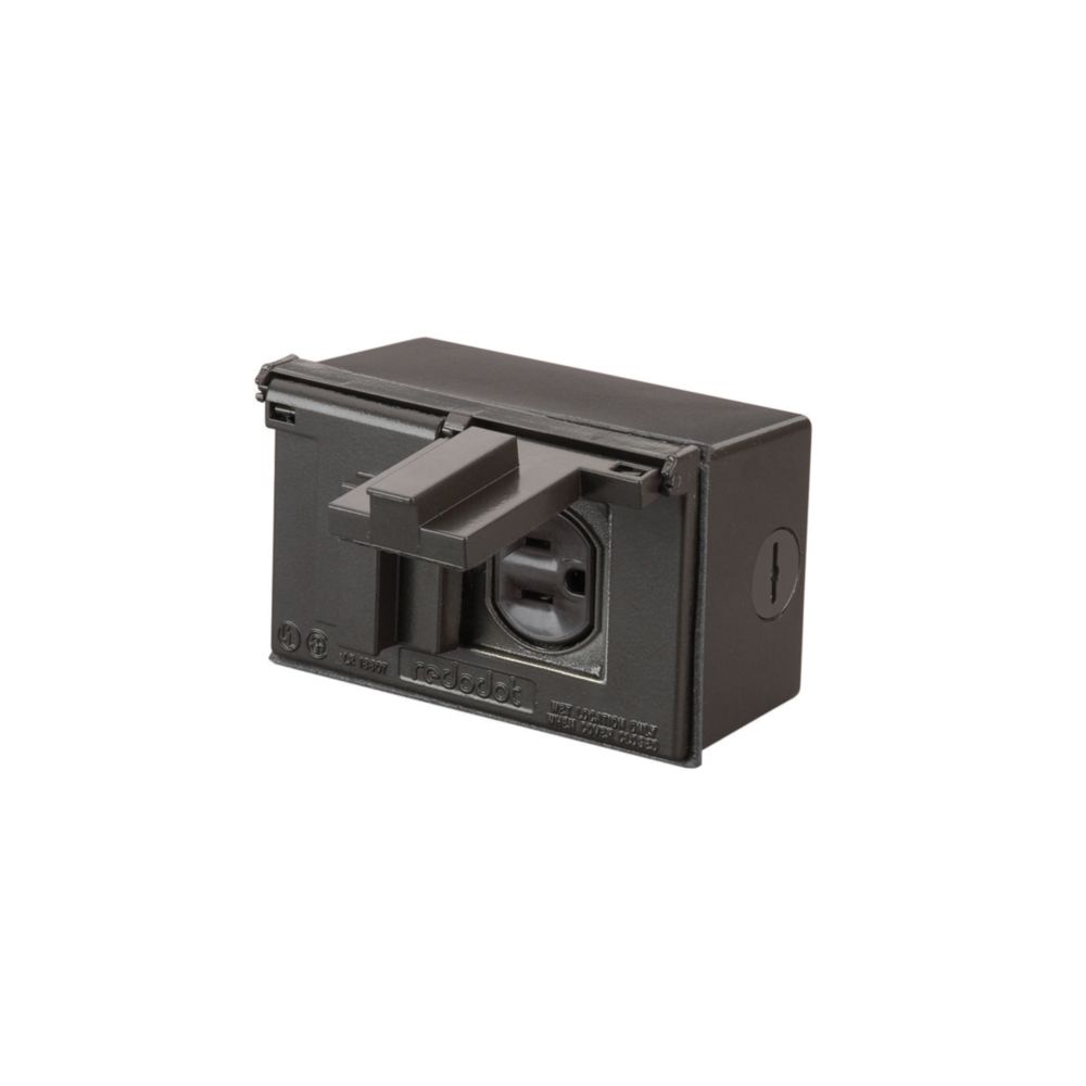 Red Dot Weatherproof Single Gang Duplex Device Metal Box Kit Bronze ...