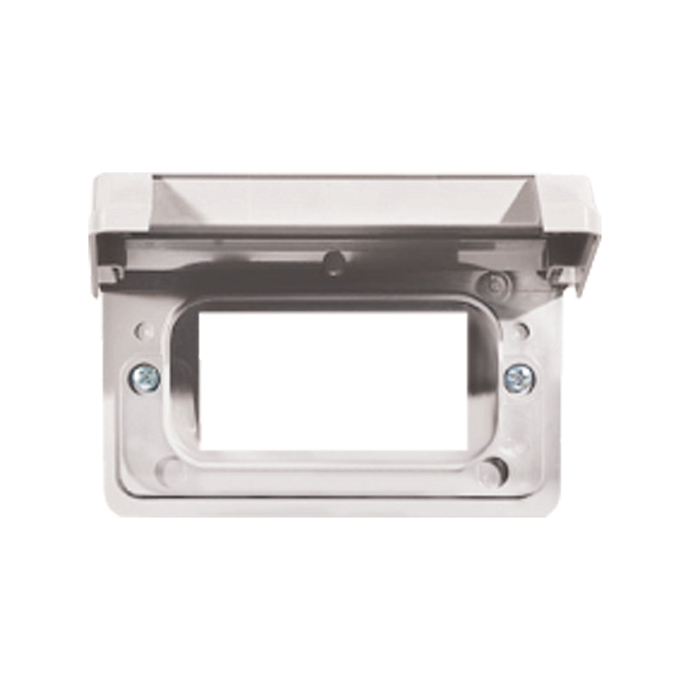 Weatherproof Single Gang GFI Horizontal PVC Cover White Weatherproof Single Gang GFI Horizontal PVC Cover White