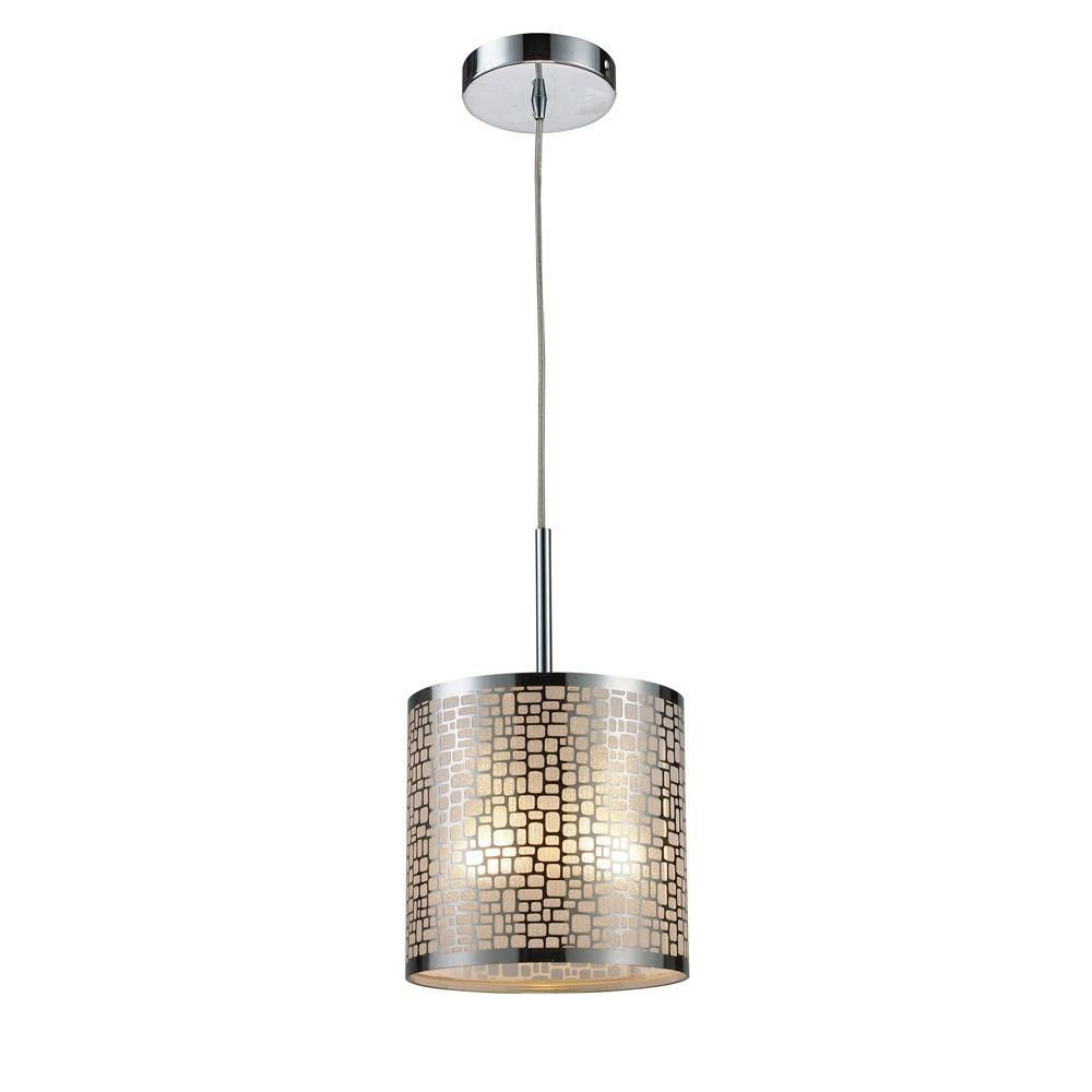 Titan Lighting 1-Light Polished Stainless Steel Pendant | The Home ...
