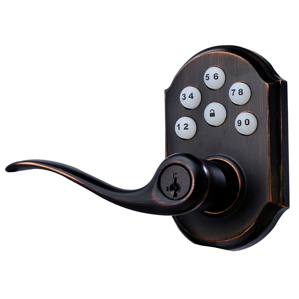 Weiser Toluca Venetian Bronze Keyless Entry SmartCode Lever Handleset ... Weiser Toluca Venetian Bronze Keyless Entry SmartCode Lever Handleset ...